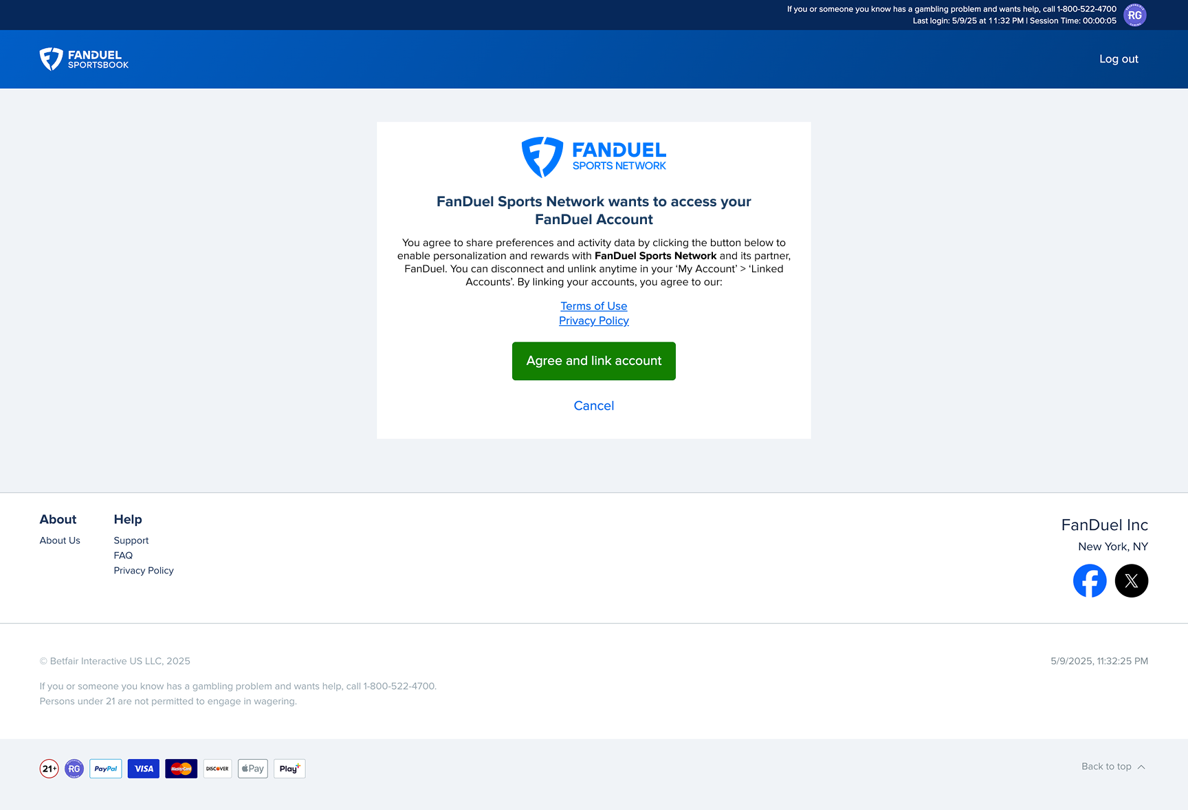 How to Link your FanDuel Sportsbook account to FanDuel Sports Network ...